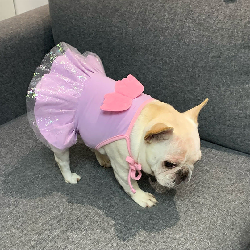 Dog Purple Tutu Dress with Angel Wings |Small Dog Cothes Boutique ...
